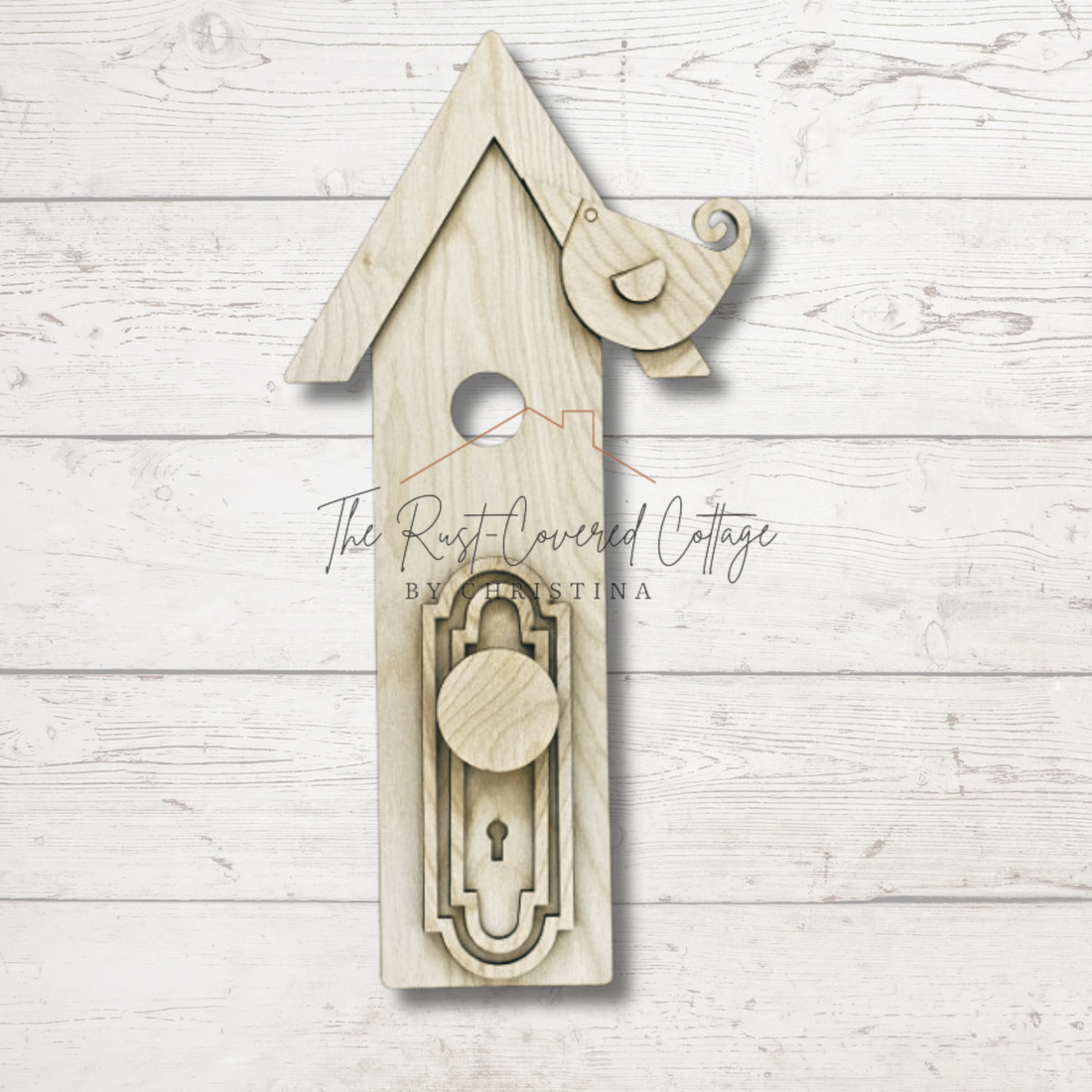 Birdhouse with Doorknob | 16” Laser Cut Wood Kit – The Rust-Covered ...