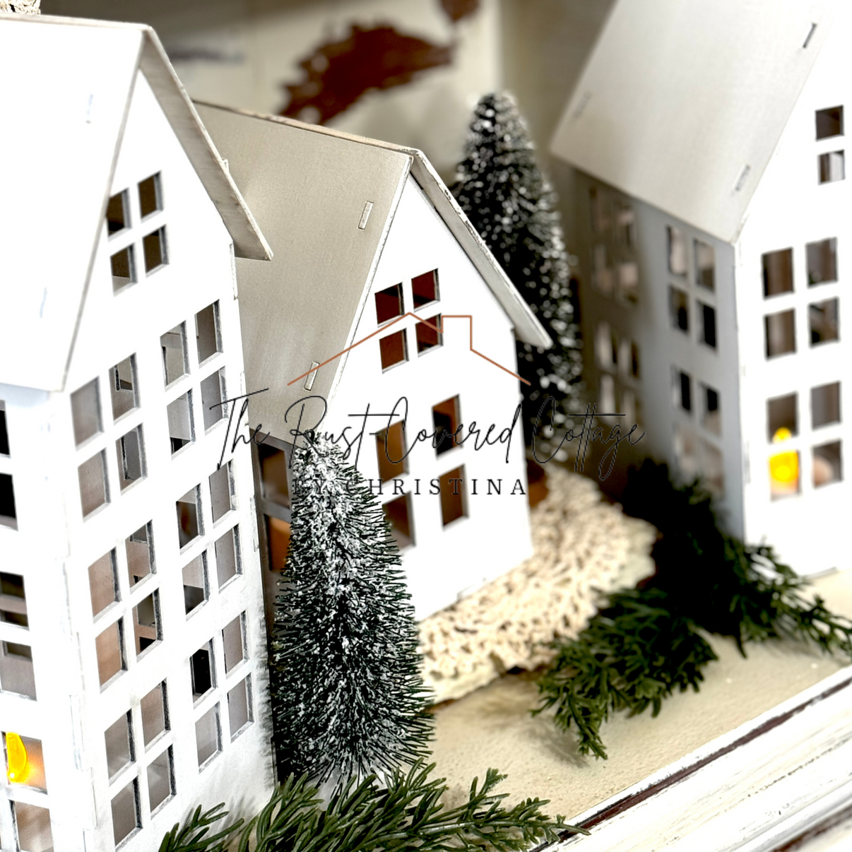 Village Houses - Set of 3 - DIY Wood Decor – The Rust-Covered Cottage, LLC