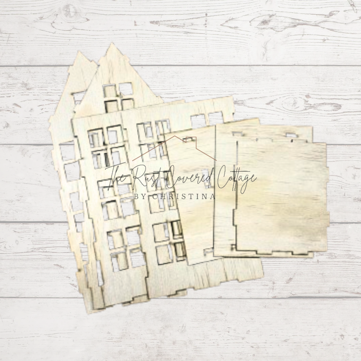 Village Houses - Set of 3 - DIY Wood Decor – The Rust-Covered Cottage, LLC