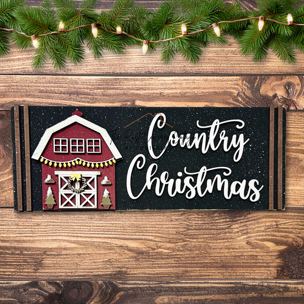 Country Christmas Mantel Sign | FINISHED – The Rust-Covered Cottage, LLC