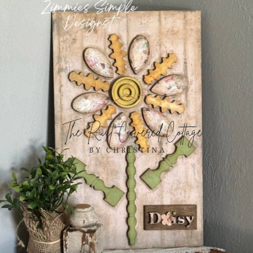 Spindle Daisy Sign | DIY Wood Kit | Wall Decor – The Rust-Covered ...