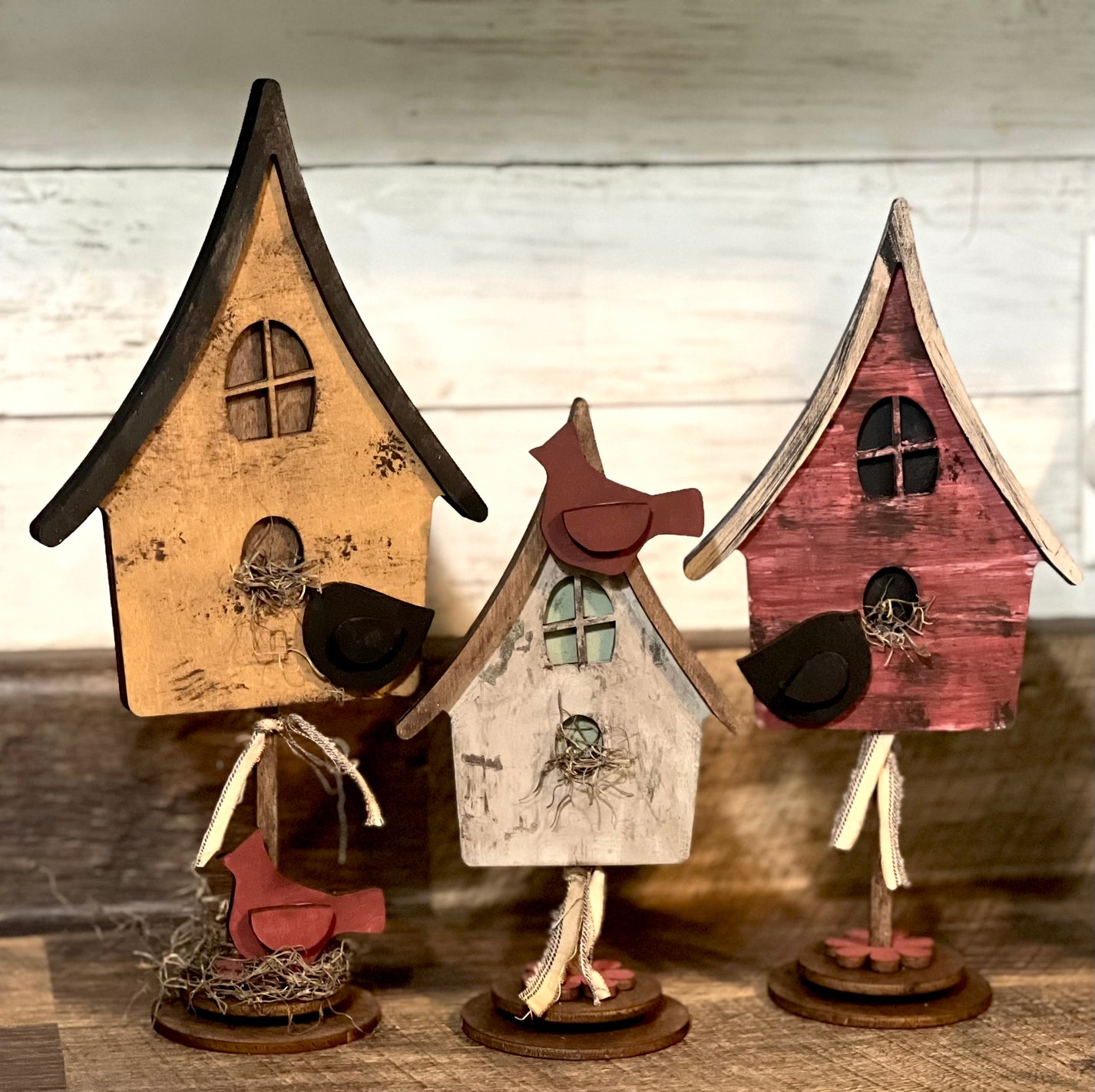 Birdhouse Shelf Sitters| DIY | Wood Kit – The Rust-Covered Cottage, LLC
