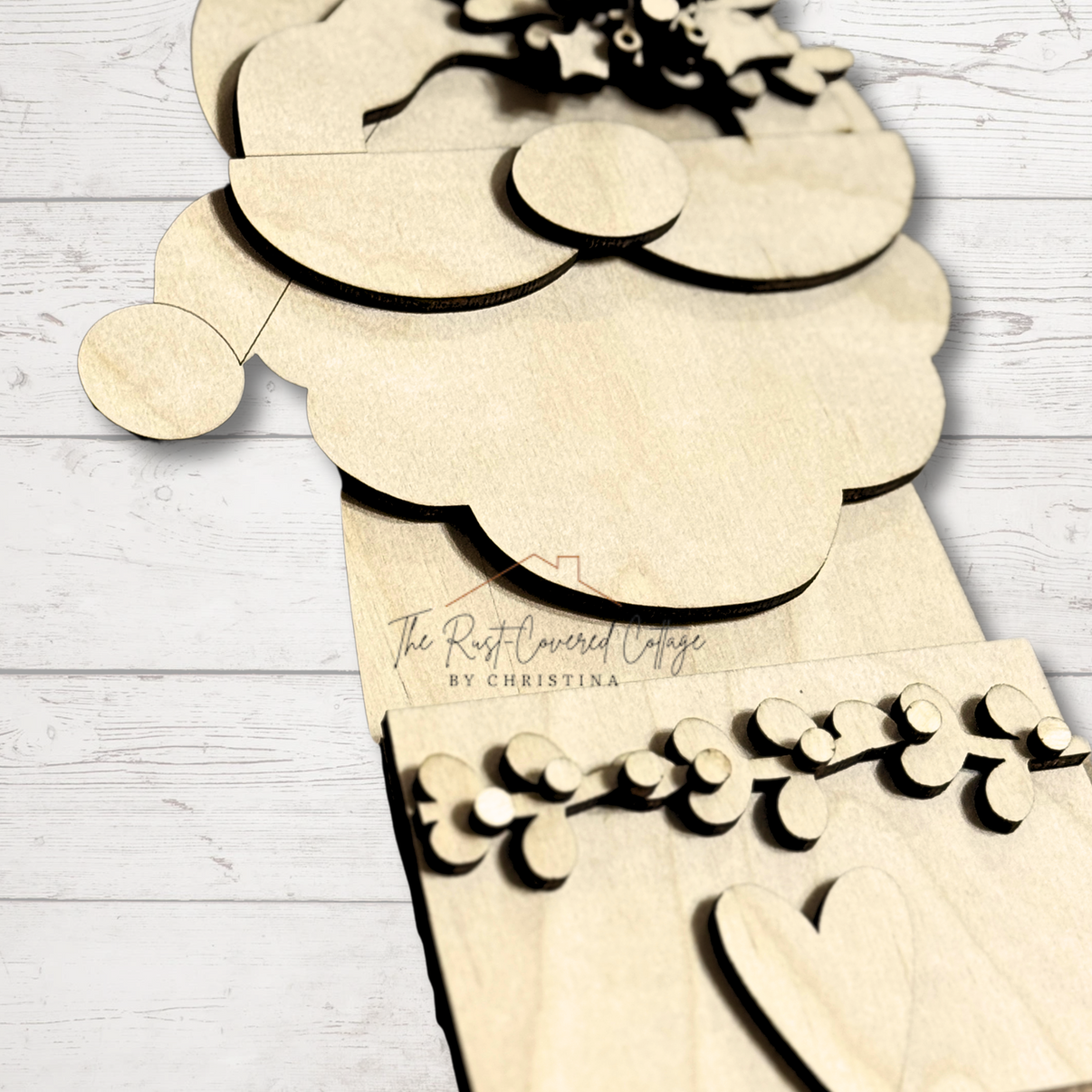 Prim Santa Pocket DIY Wood Kit – Holiday Craft Shelf Decor – The Rust ...