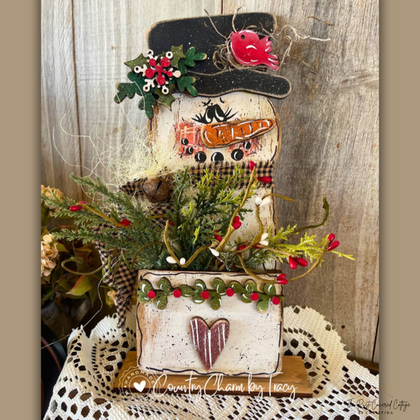 Prim Snowman Pocket | DIY Winter Wood Kit – 10.5"x4.5" – The Rust ...