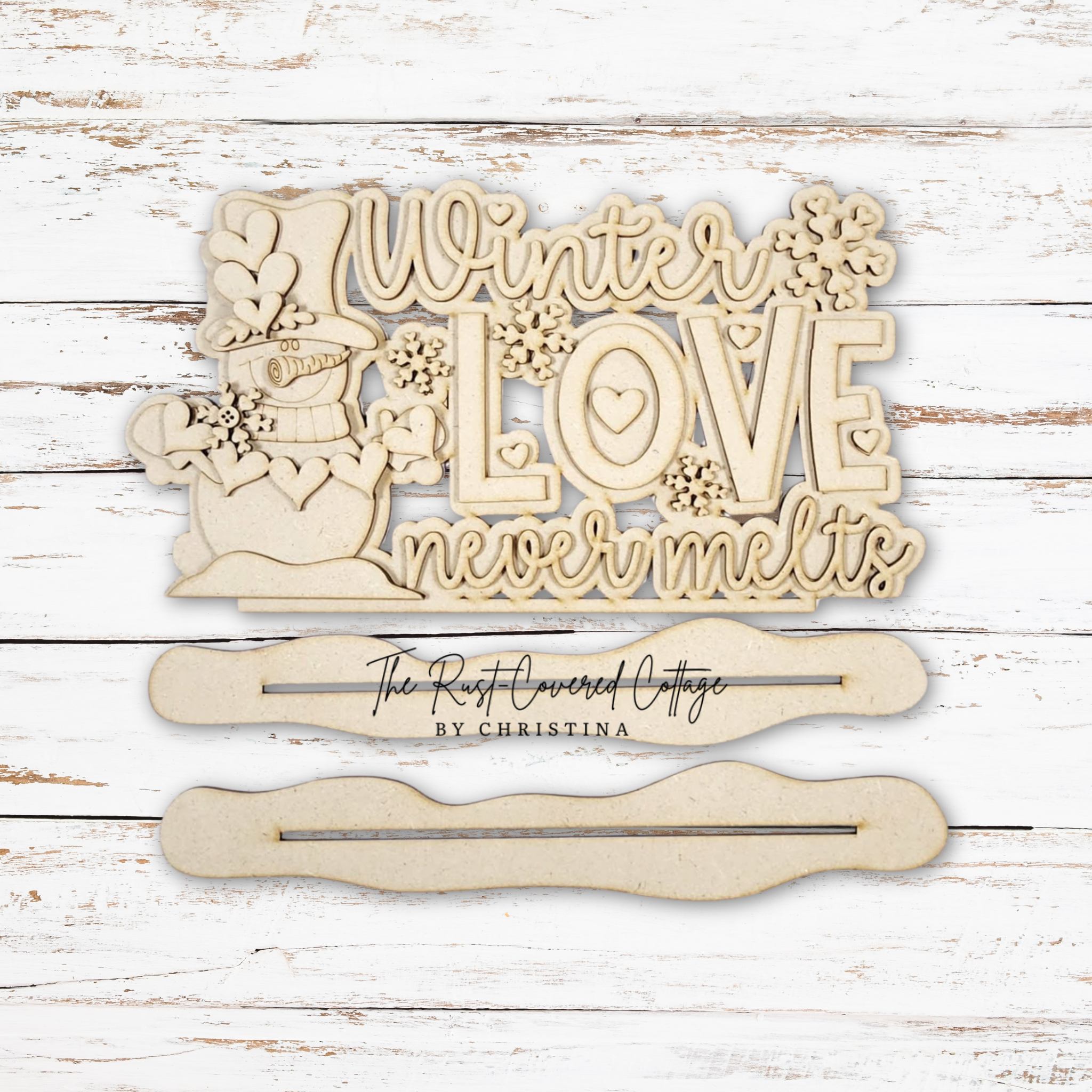 Winter Love Word Art DIY | Layered Valentine Snowman Decor – The Rust ...