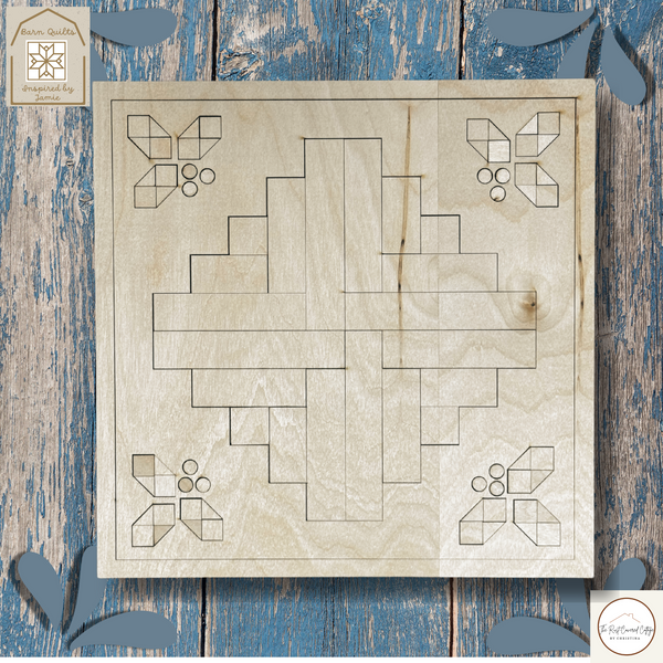 Yuletide Logs Quilt Block | Laser Cut Wood Kit – The Rust-Covered ...